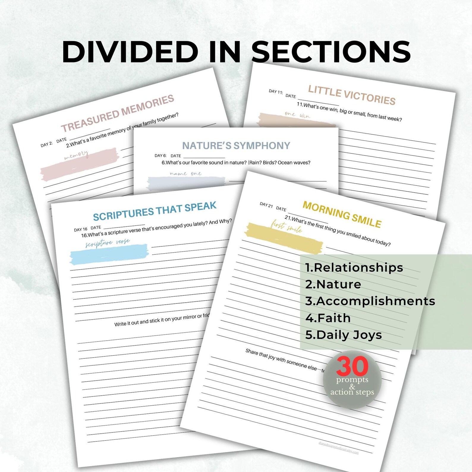 New Years Resolution Journal Prompts for New Year Resolution Gratitude ...