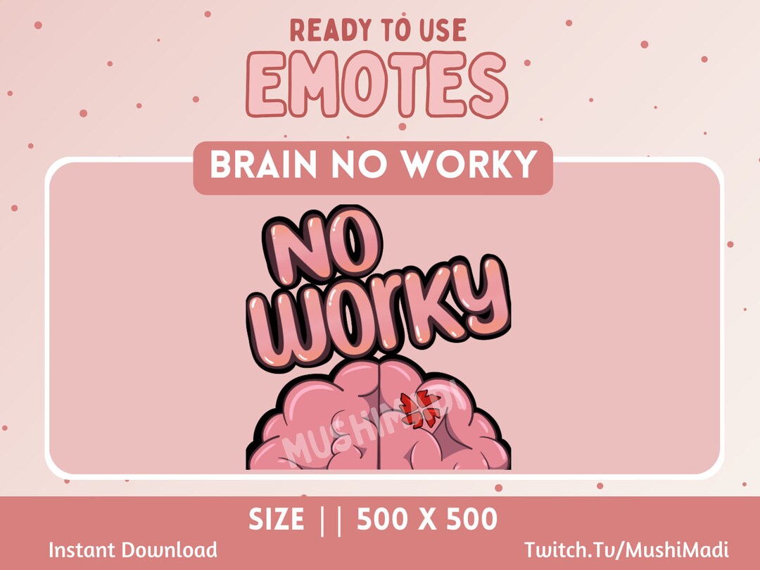 Brain No Worky Emote - Etsy