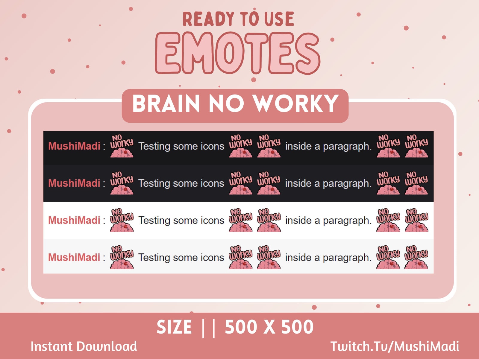Brain No Worky Emote - Etsy