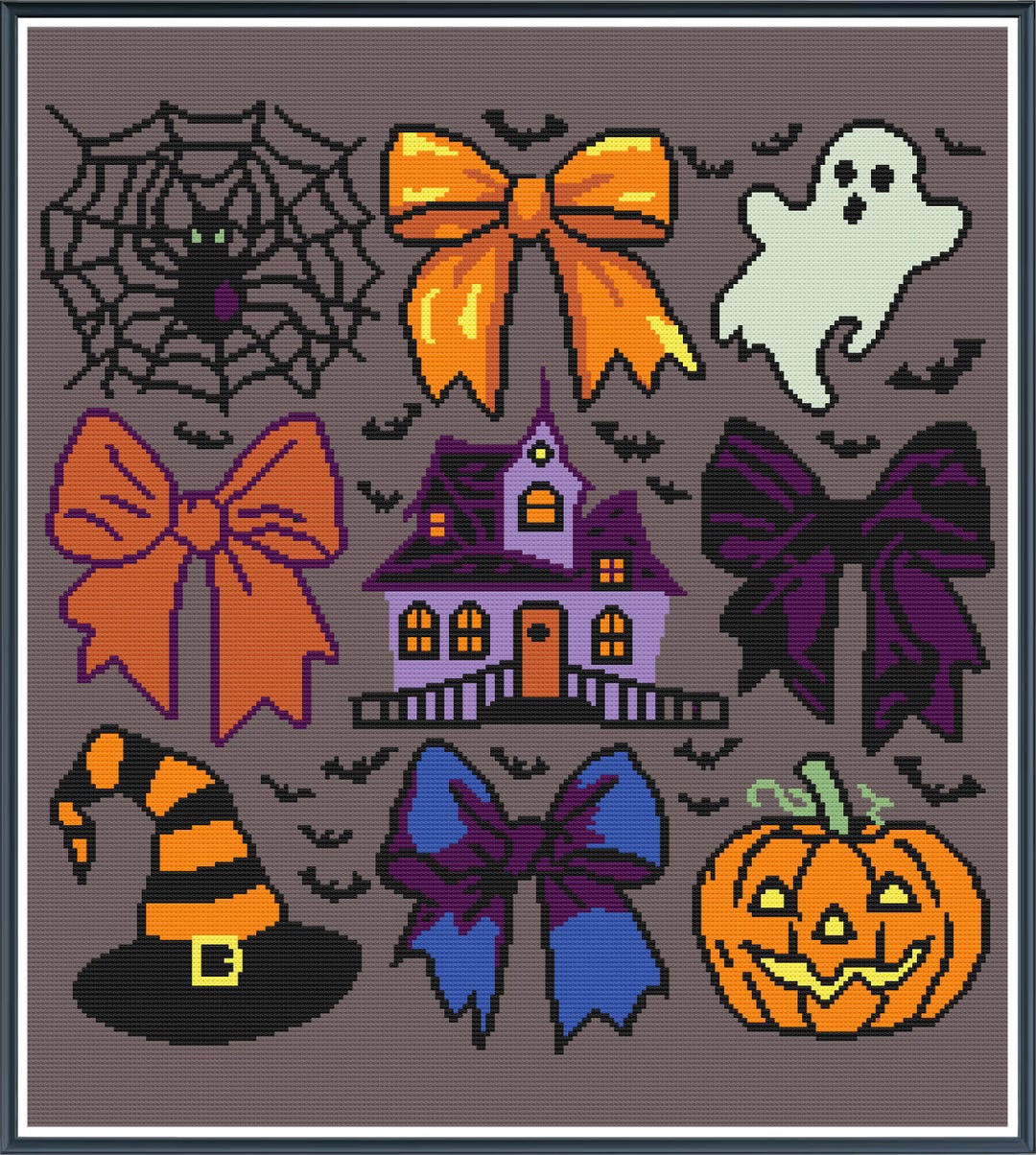 Crochet Pattern, Halloween, TSS, Bows, Large Throw, Twin Size - Etsy