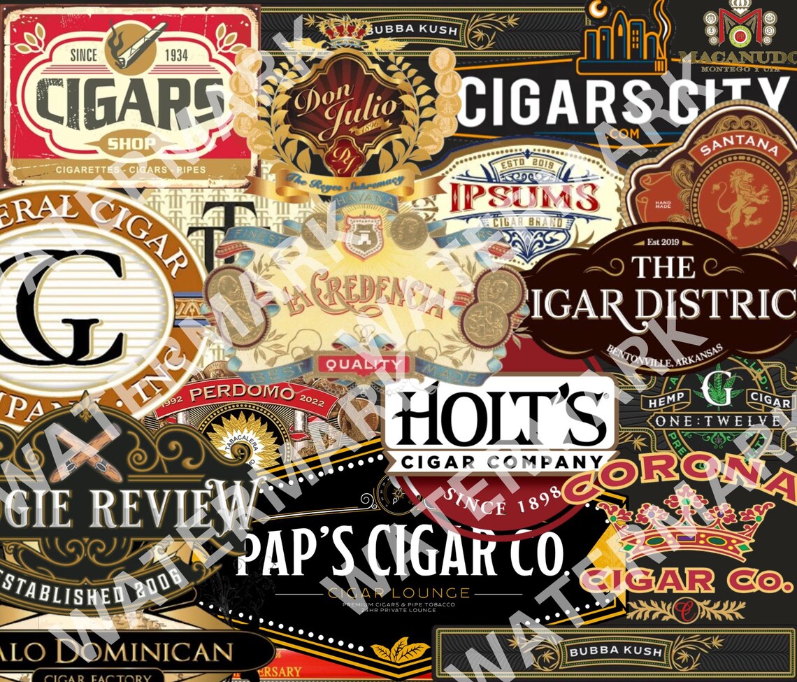 Cigar Wraps Tumbler Designs, 20oz Skinny Tumbler Wrap, 9.35 in X 8 in ...