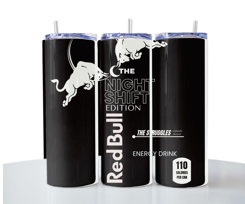 Night Shift Edition Black Tumbler Designs, 20oz Skinny Tumbler Wrap, 9. ...