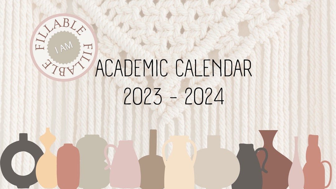 2023-2024 Academic Calendar Daily Planner Weekly Planner Class Schedule ...