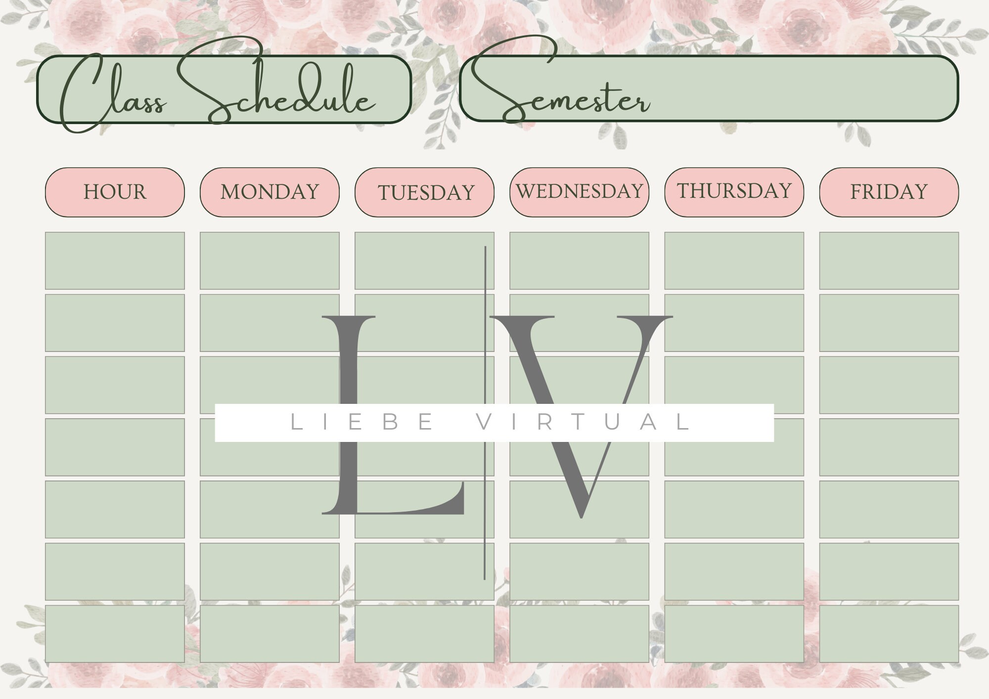 2023 2024 FILLABLE Academic Calendar Daily Planner Weekly Planner July ...