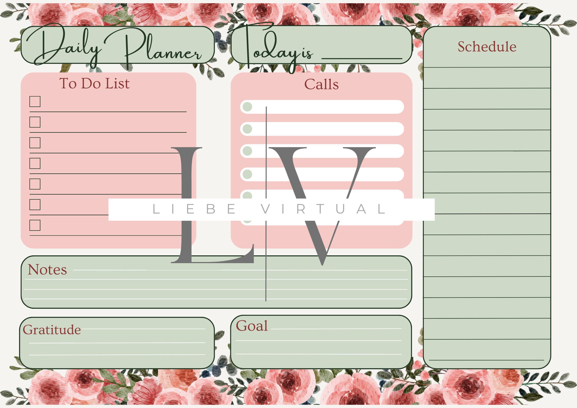 2023 2024 FILLABLE Academic Calendar Daily Planner Weekly Planner July ...