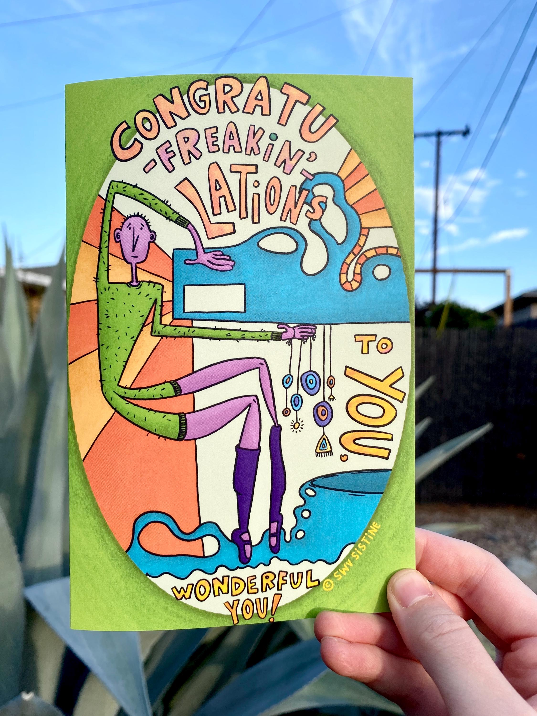 Birthday / Thank You / Congratulations Cards Original Illustration Art ...