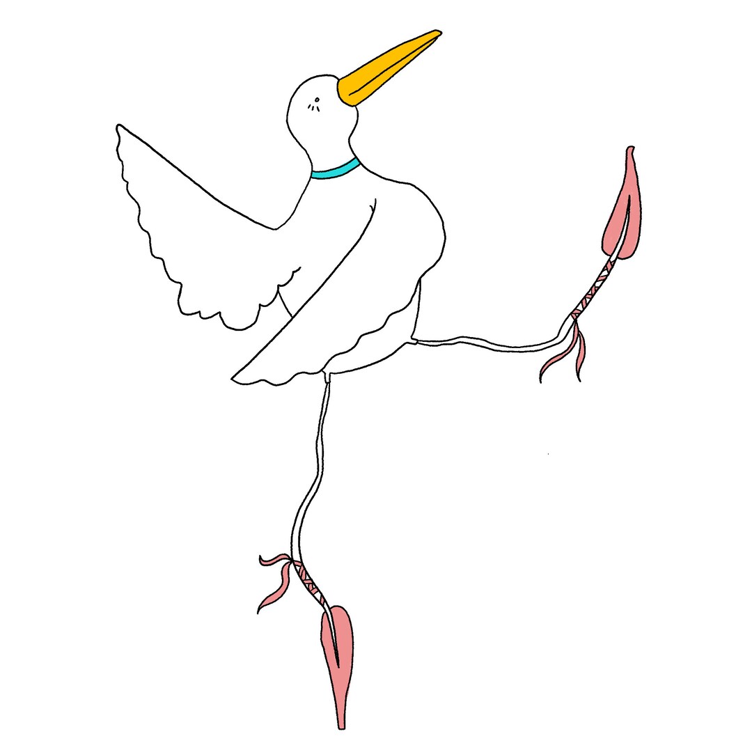 Dancing Ballet Bird original Sticker Design - Etsy
