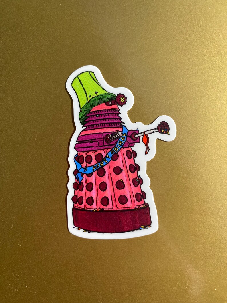 Hot Pink Party Dalek Sticker (doctor Who Fan Art) - Etsy