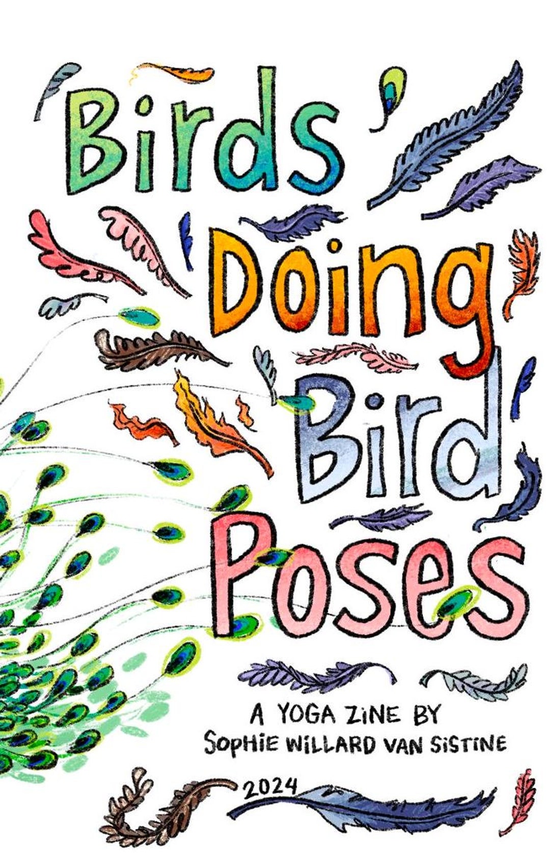 Bird Yoga Poses Zine Original Artwork Birds Doing Bird Poses - Etsy