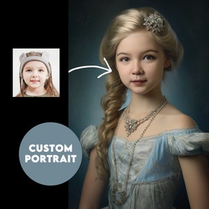 Frozen Princess Portrait Custom Princess Portrait - Etsy