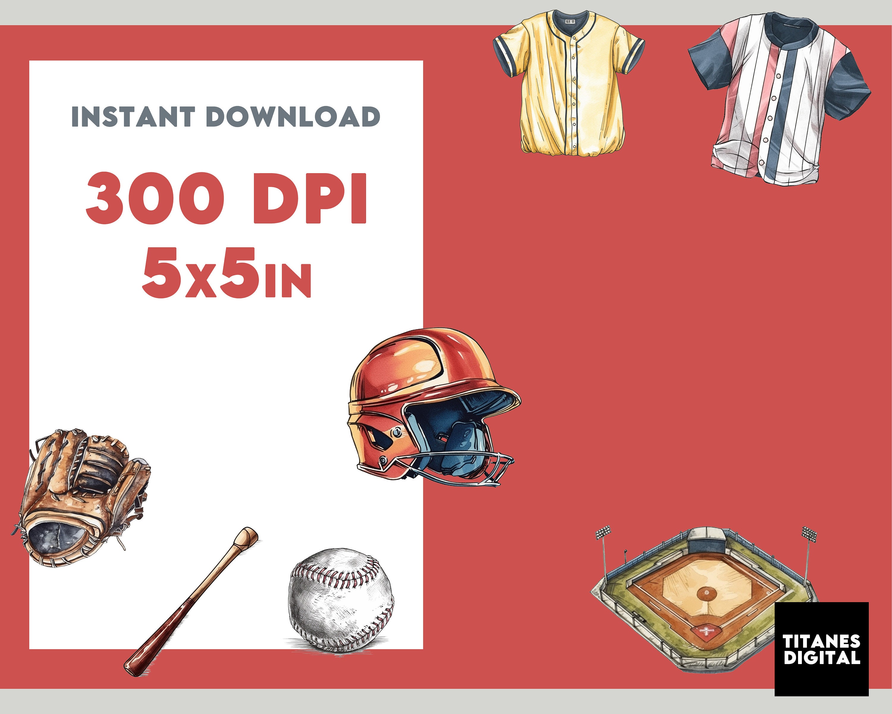 Watercolor Baseball Clipart Sports Clip Art Kids Sport Clip - Etsy