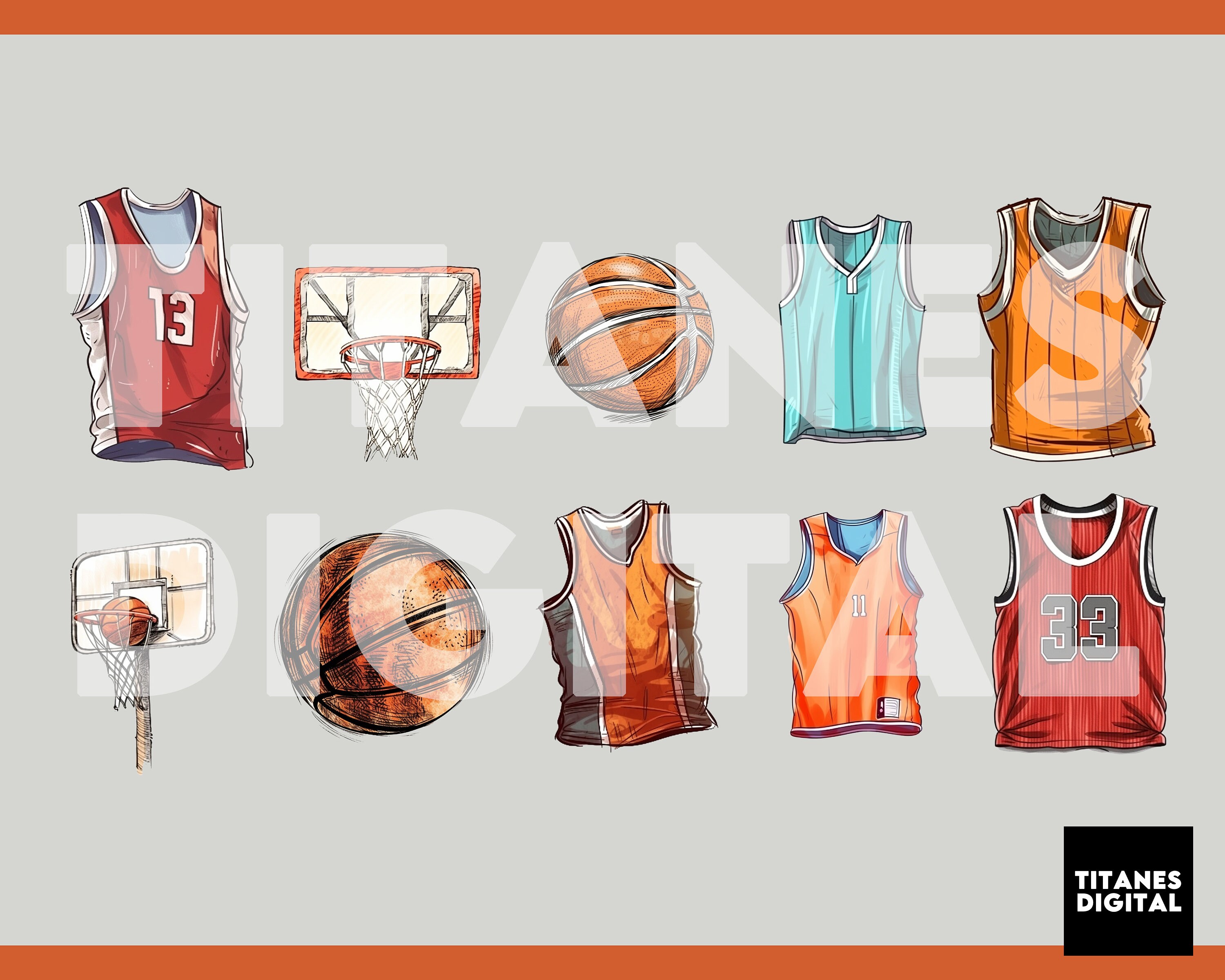 Watercolor Basketball Clipart Sports Clip Art Kids Sport - Etsy