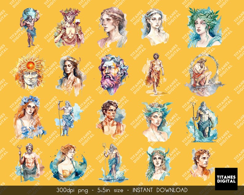 Greek Mythology Fantasy PNG Transparent Ephemera Collage - Etsy