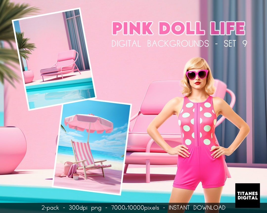 Pink Pool Background, Poolside Backdrop, Beach Chair Background, Dream ...