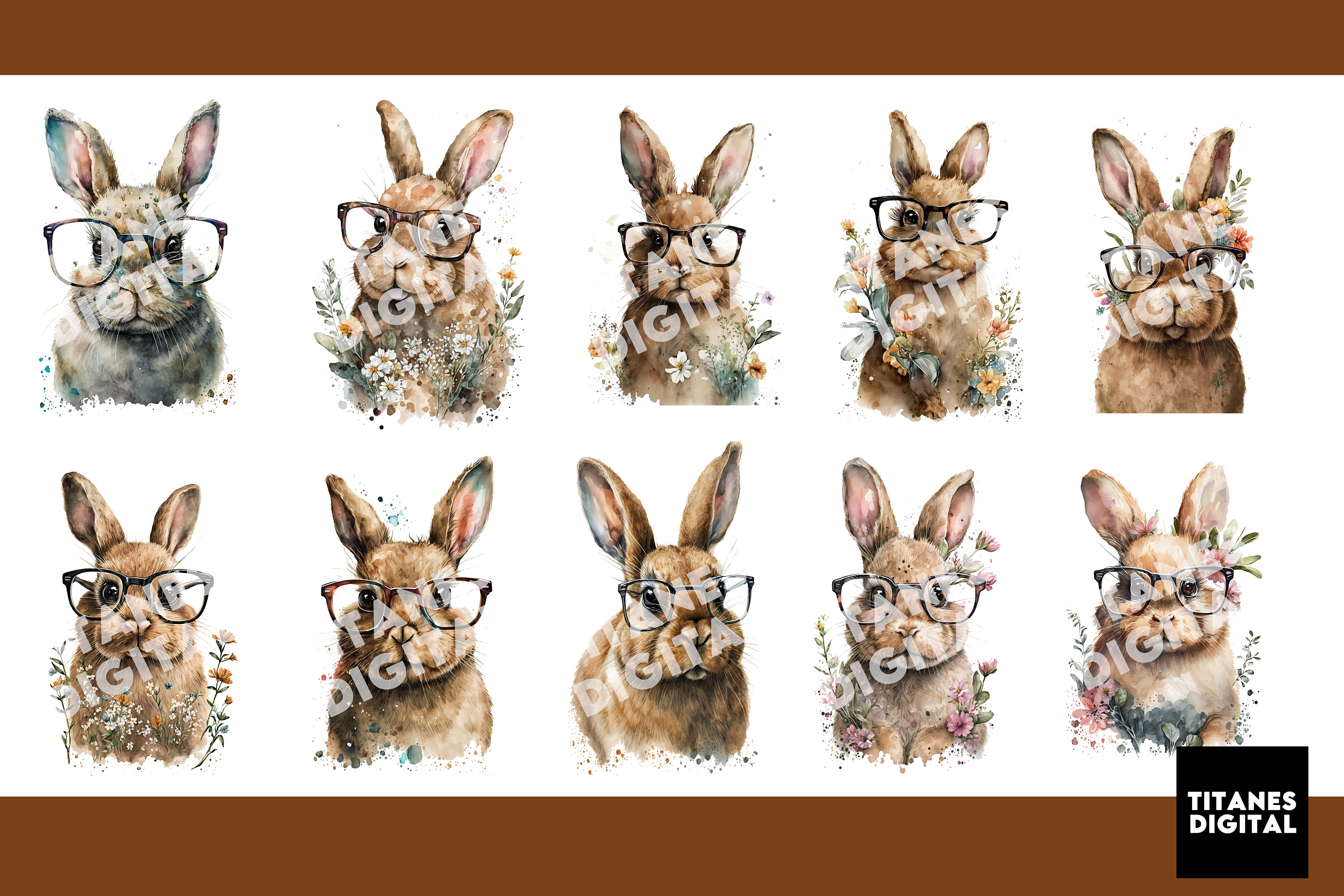 Funny Bunny Design Bundle Funny Rabbit Illustration Bundle - Etsy