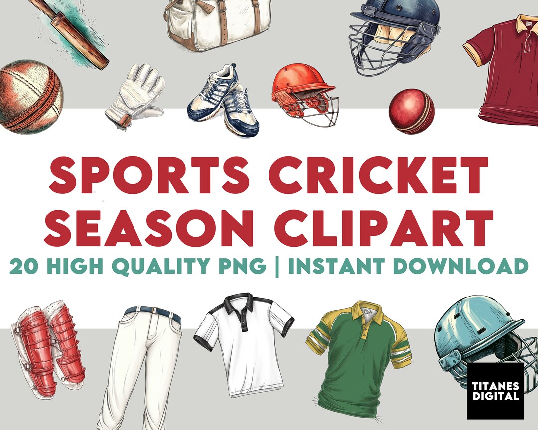 Watercolor Cricket Green Clipart, Cricket Game Clip Art, Kids Sport ...