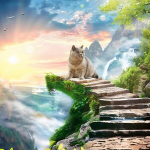 Pet Memorial Backgrounds: Rainbow Heaven Poster (digital Download) - Etsy