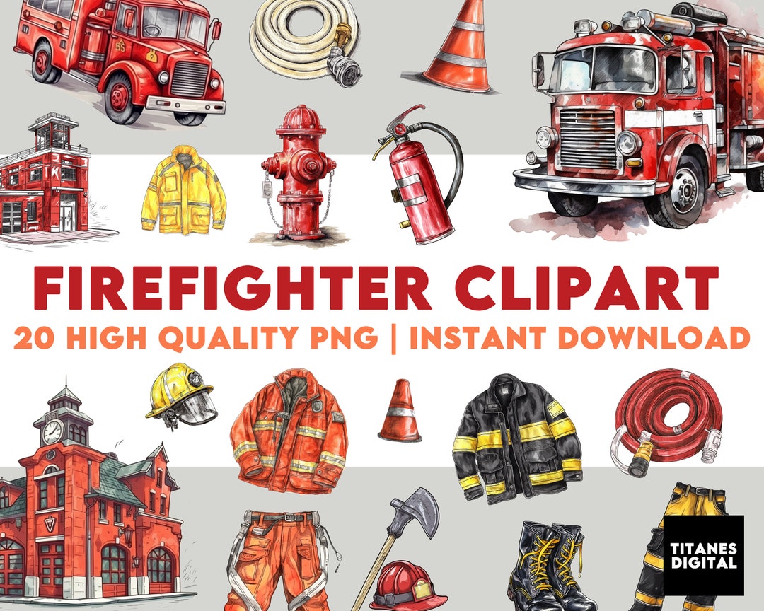 Firefighter Clipart Firetruck PNG Fire Station Kids Fireman Clip Art ...