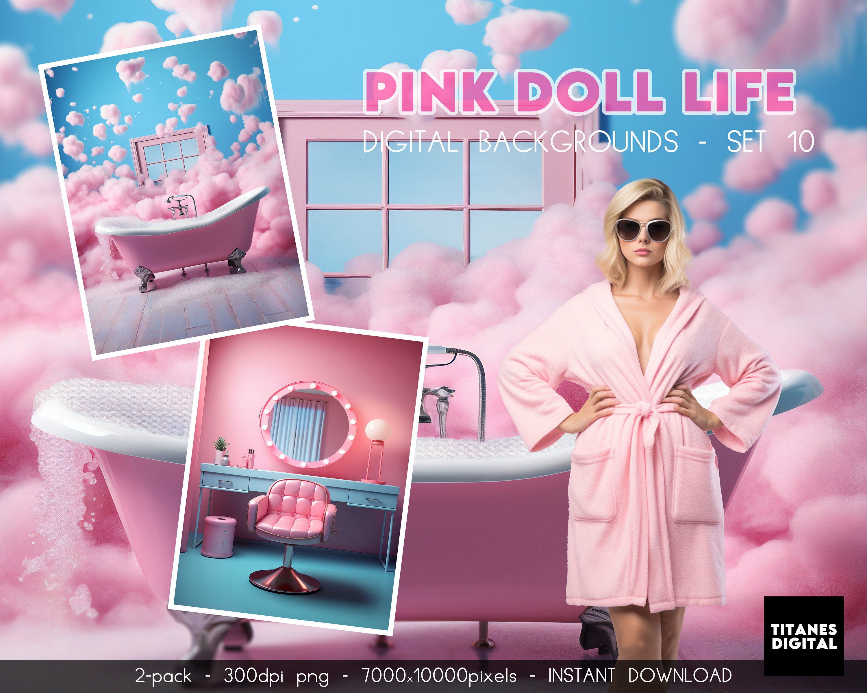 Pink Vanity Background Bathtub Backdrop Pink Bubble Bath - Etsy