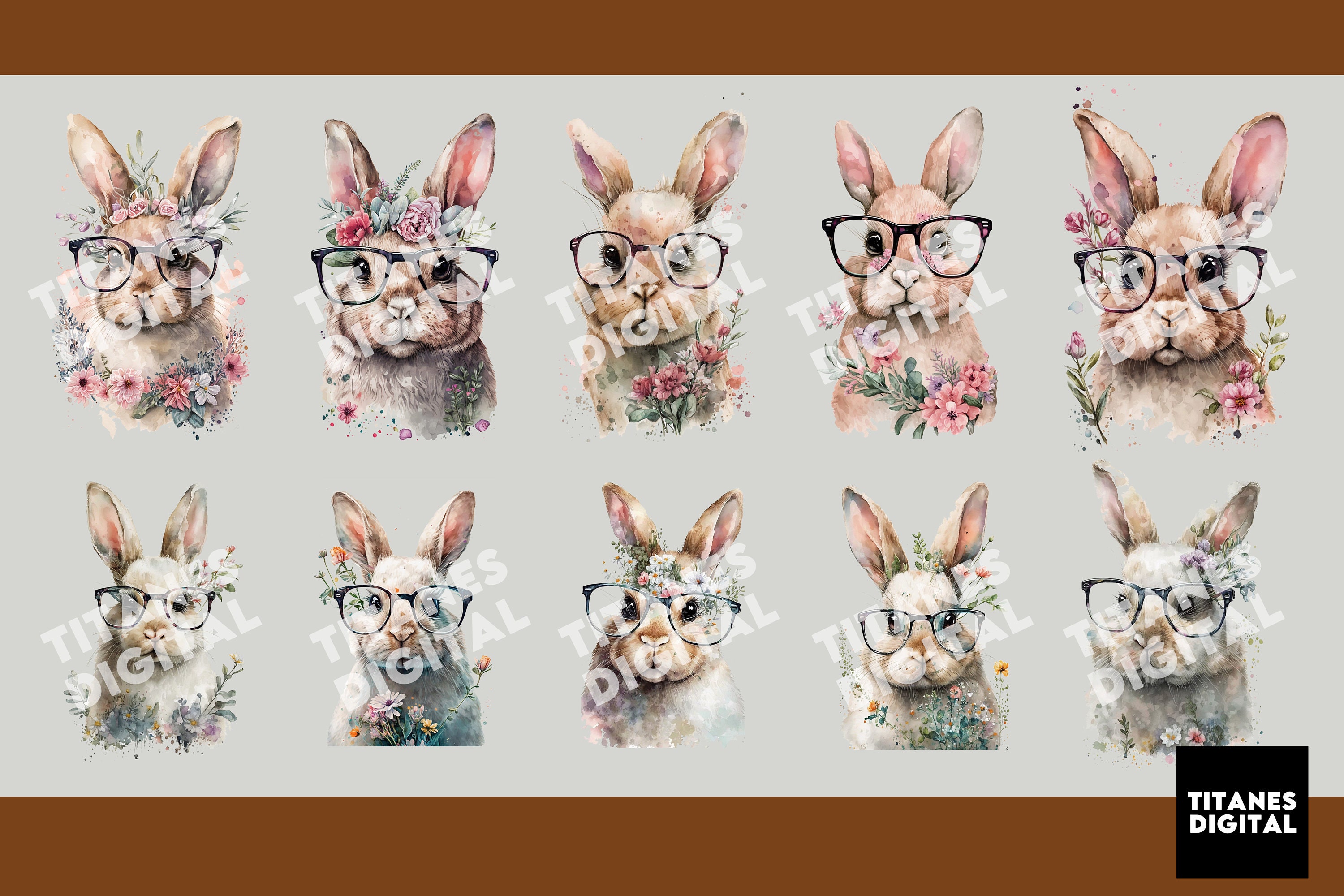 Funny Bunny Design Bundle Funny Rabbit Illustration Bundle - Etsy