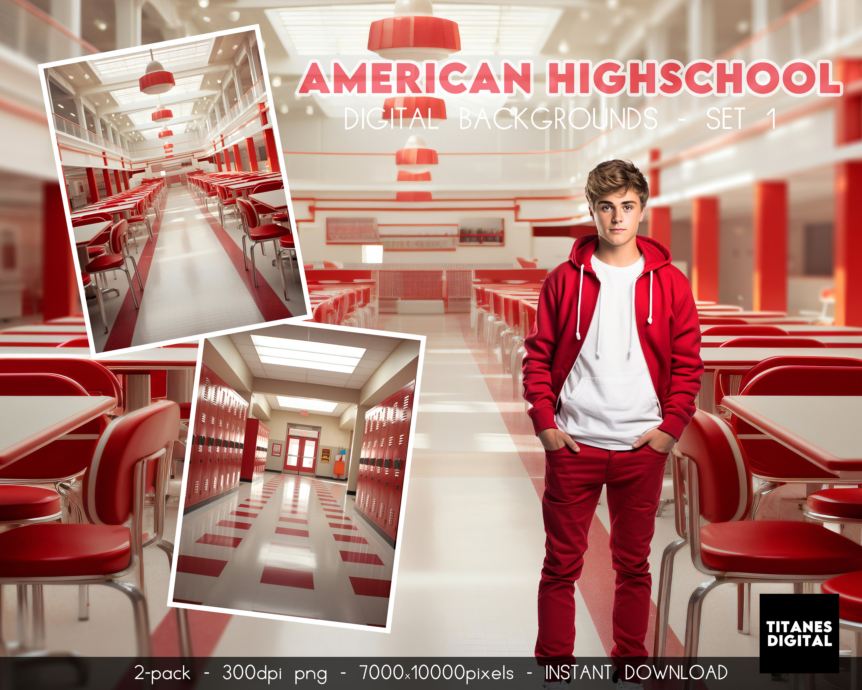 High School Background Back to School Digital Backdrops - Etsy