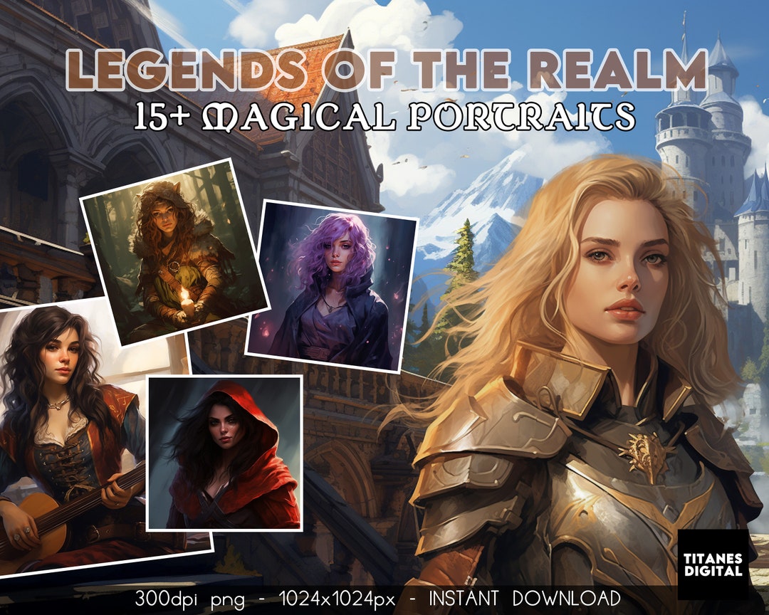 15 Female Human Character Portraits, Female Human Portraits, Dungeons ...