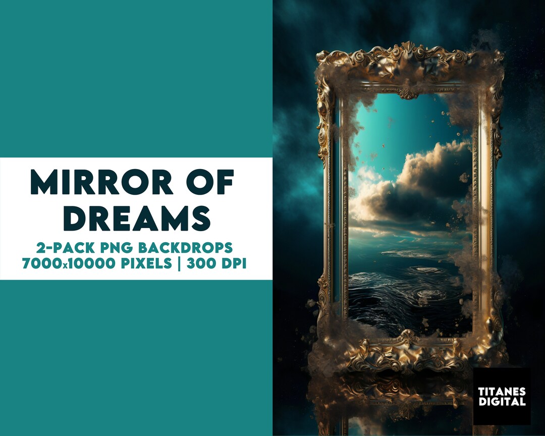 Mirror of Dreams Digital Backdrops Fantasy Mirror Digital - Etsy