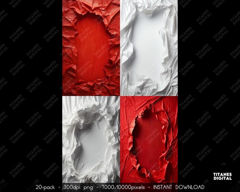 20 Ripped Paper Backdrop Overlay Ripped Paper PNG Digital - Etsy