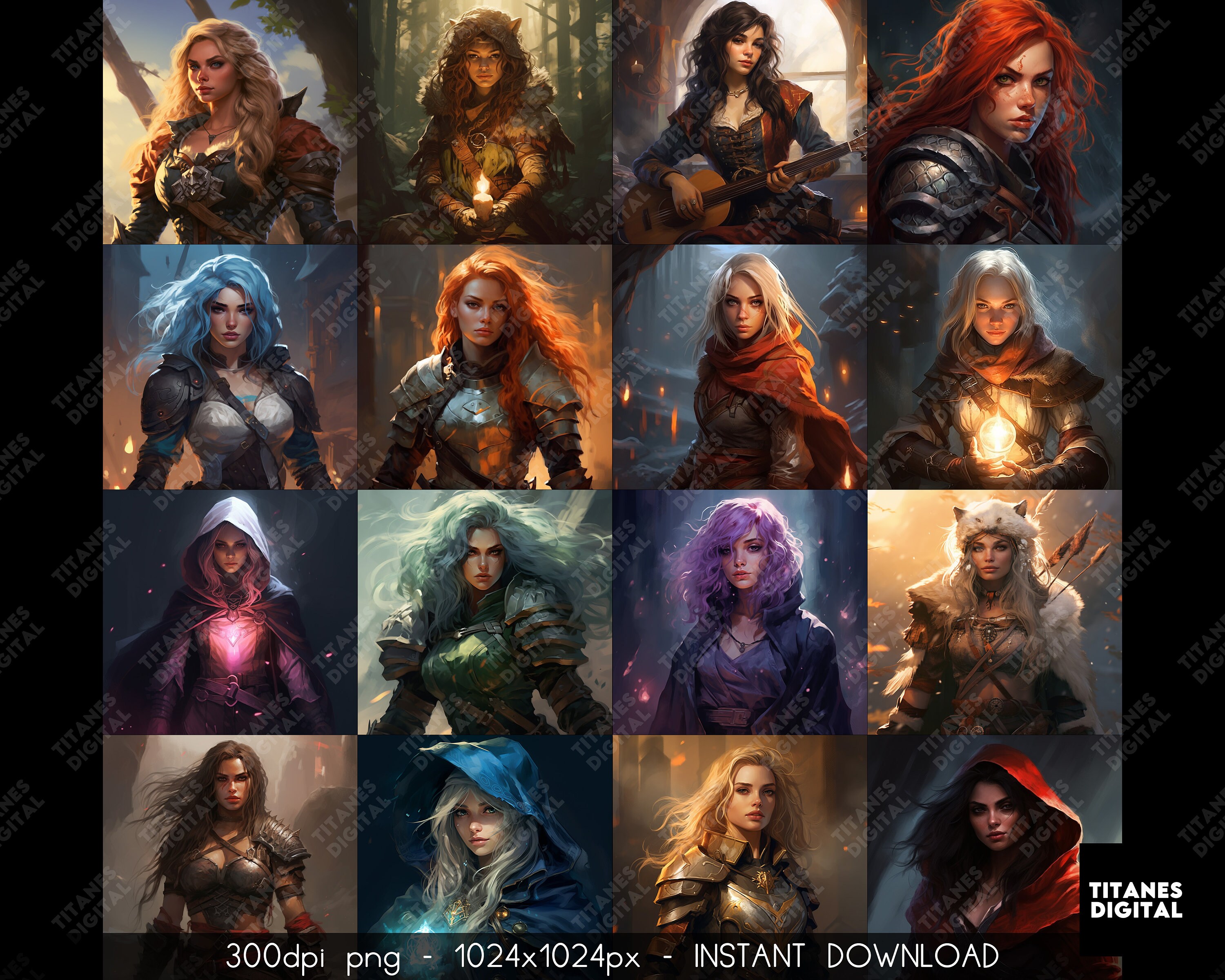 15 Female Human Character Portraits Female Human Portraits - Etsy