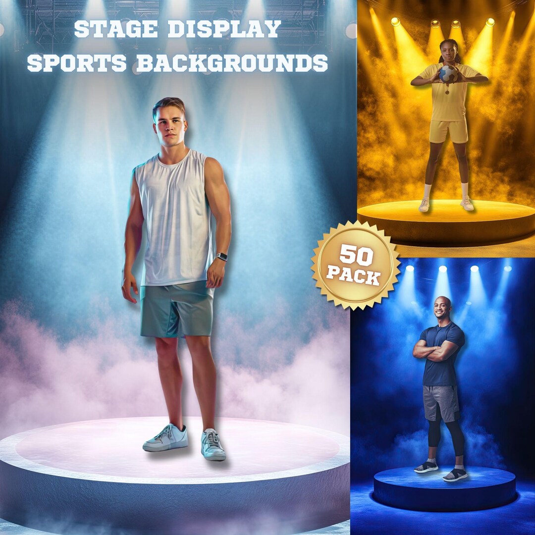 50 Sports Stage Display Backgrounds: Senior Banner Photography (digital ...
