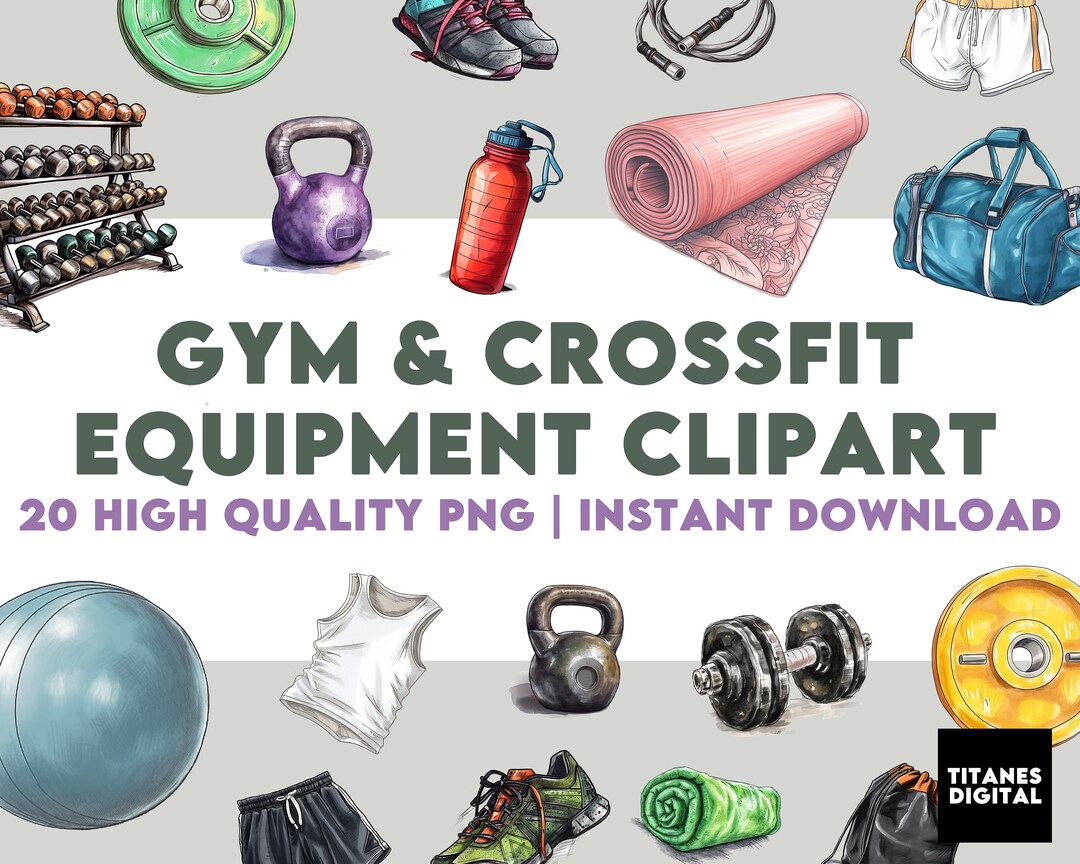 Gym Fitness Clipart, Fitness Planner Clip Art, Crossfit Clipart ...