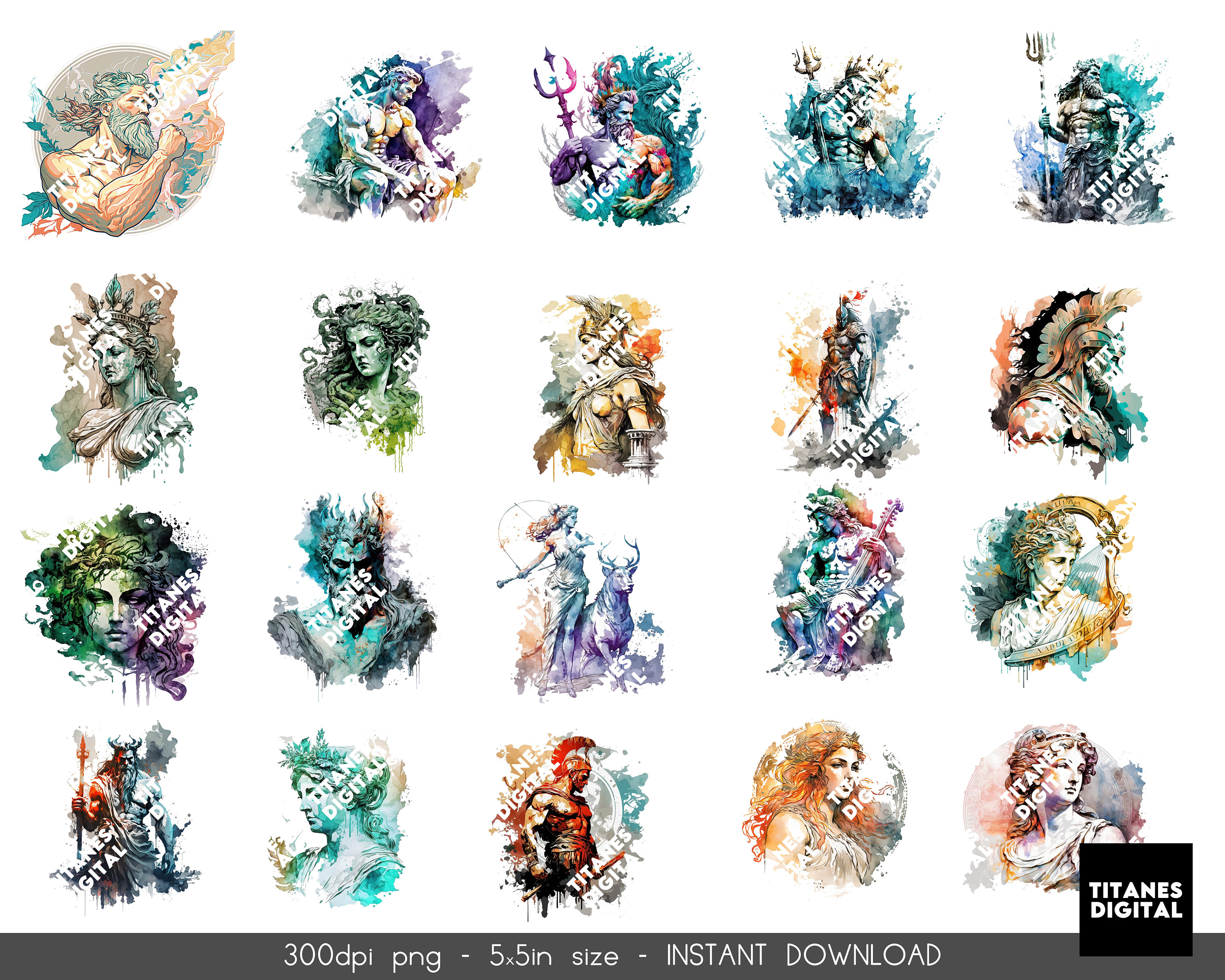 Greek Mythology Fantasy PNG Transparent Ephemera Collage - Etsy