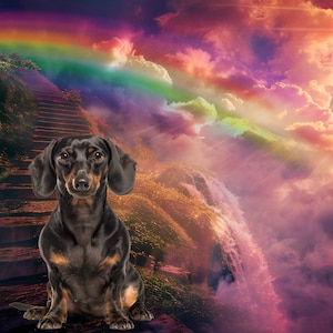 Pet Memorial Backgrounds: Rainbow Heaven Poster (digital Download) - Etsy