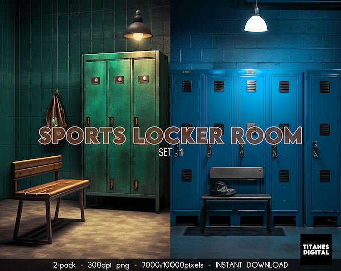 Locker Room Football, Digital Background, Digital Backdrop, Digital ...