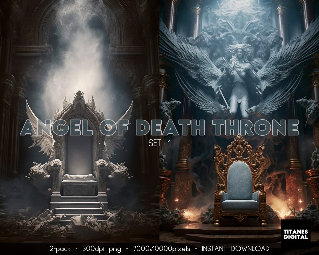Fantasy Angel of Death Backdrop Iron Throne Digital Backdrop, Medieval ...