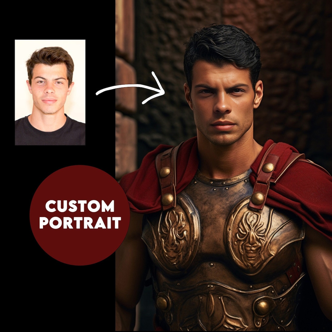 Custom Ancient Hero Portrait, Custom Greek God Portrait, Hercules ...