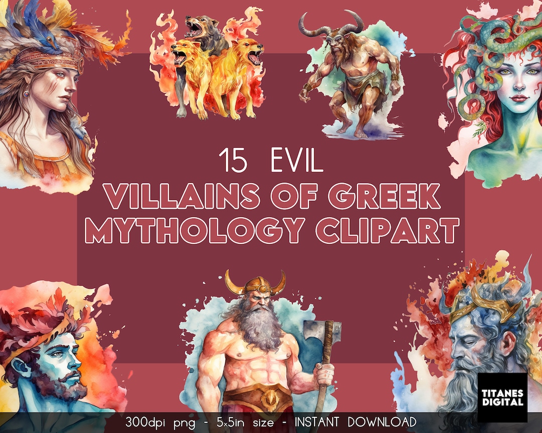 Villains of Greek Mythology Fantasy PNG, Transparent, Ephemera, Collage, Gods, Goddesses, Medusa ...