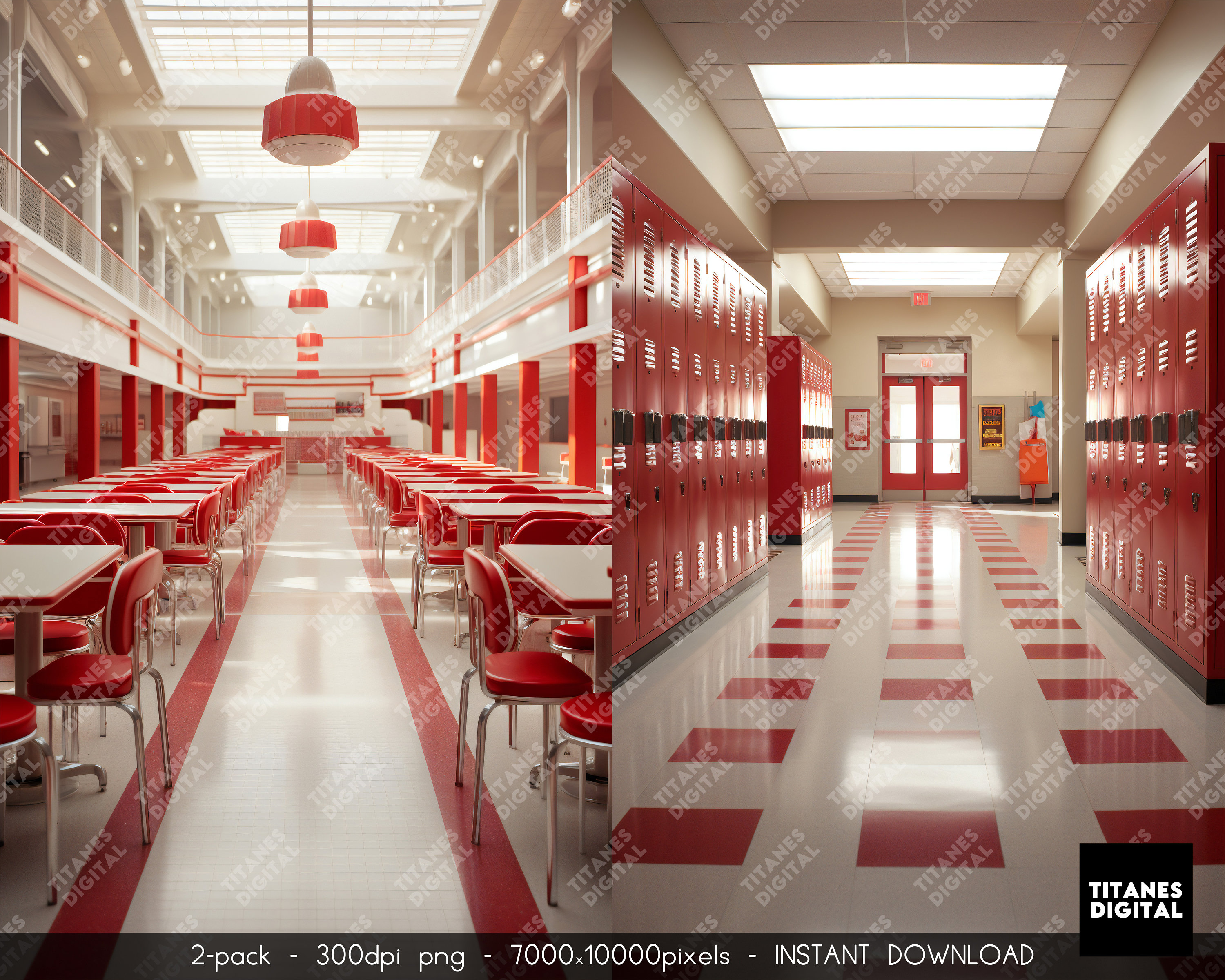 High School Background Back to School Digital Backdrops - Etsy