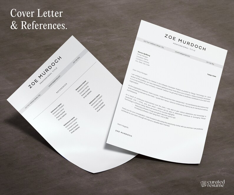 ATS Resume Template Google Docs Minimalist ATS Friendly - Etsy