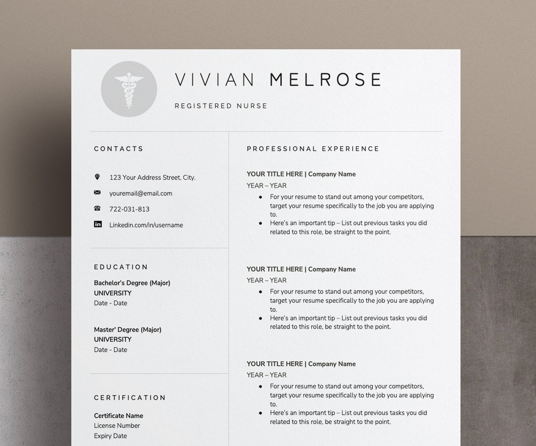 Nurse Resume Template Google Docs, Nurse Resume Template Word ...