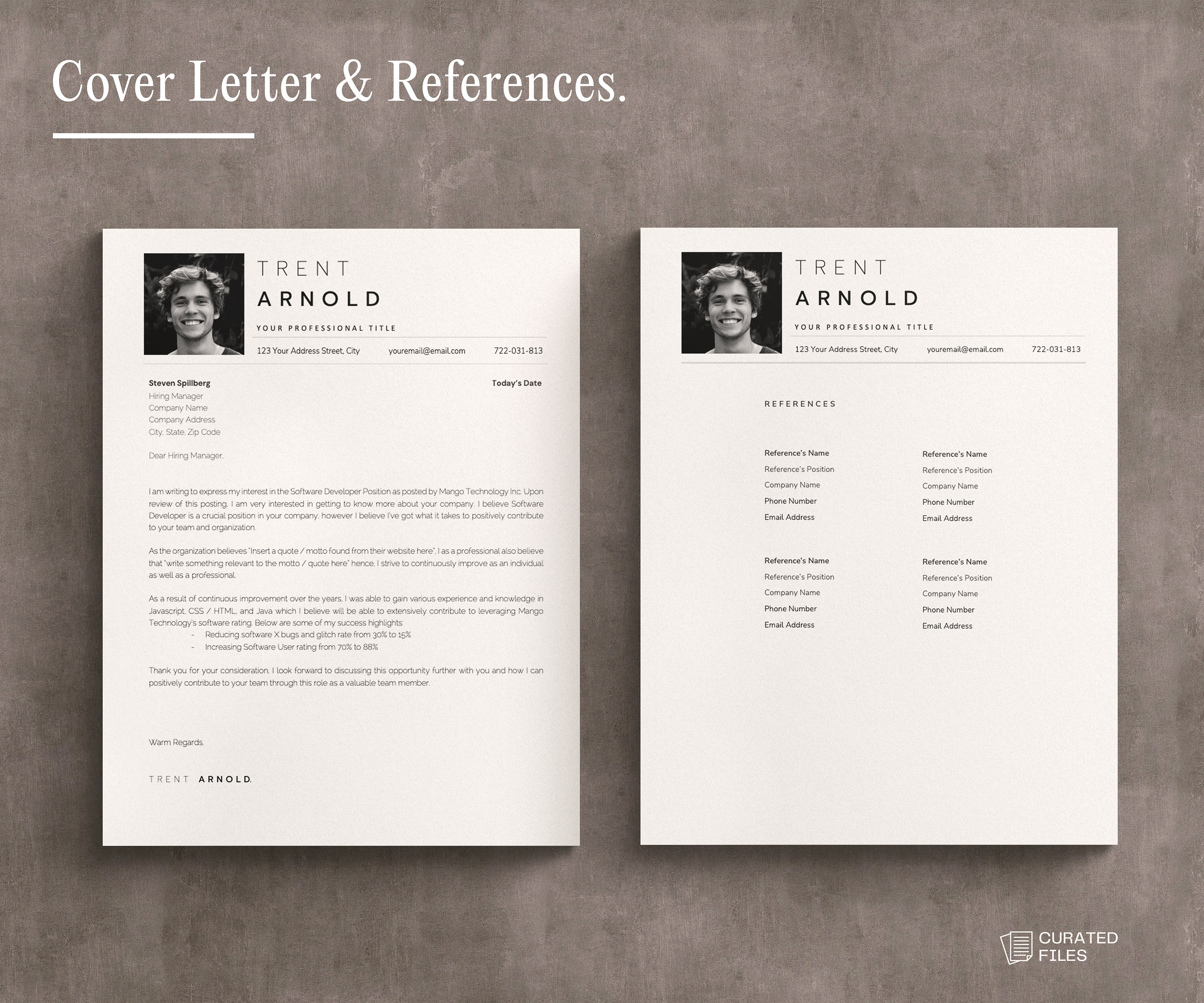 ATS Resume Template Google Docs, Resume Template With Photos for Word ...