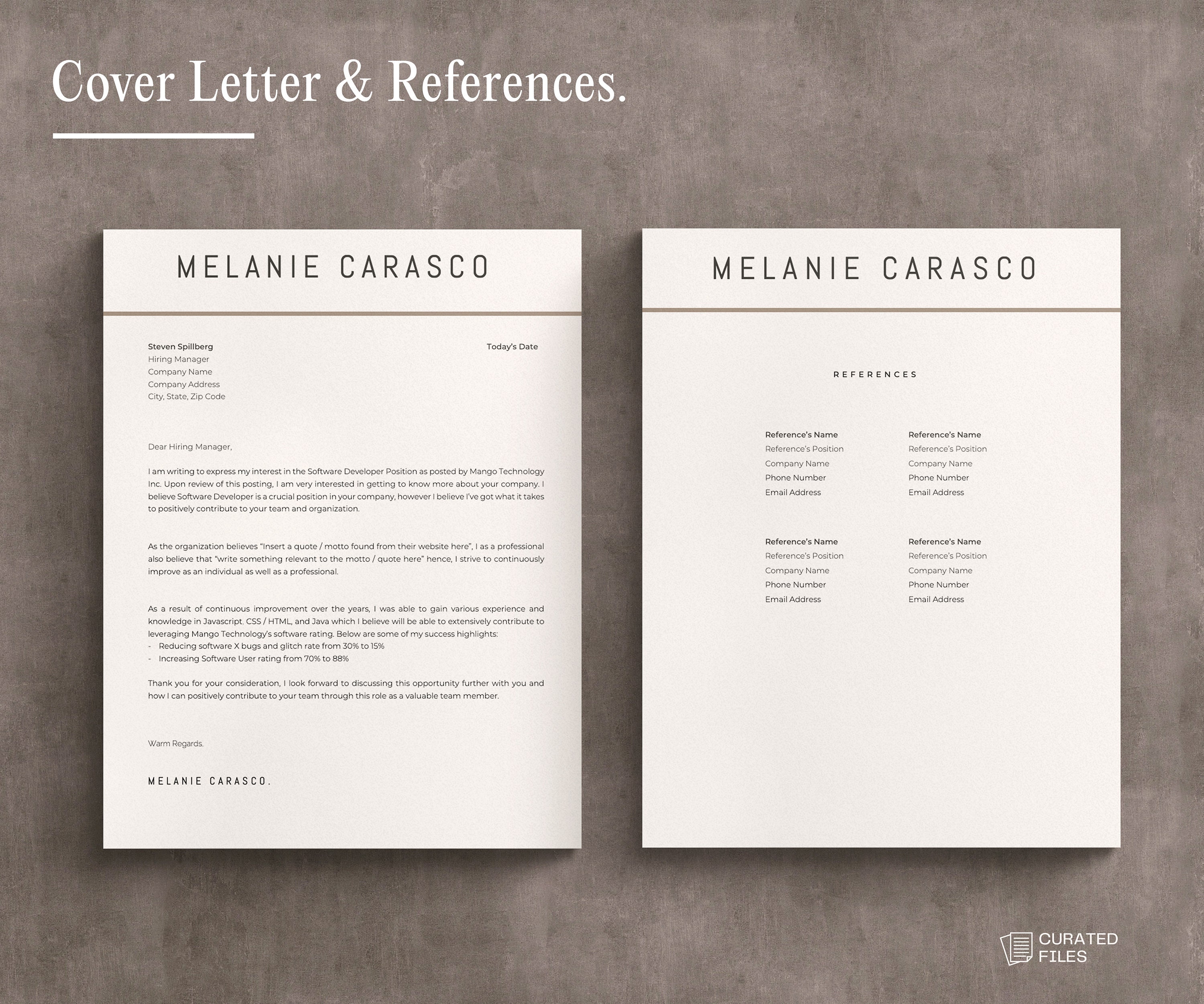 Simple Resume Template Google Docs, Modern Resume Template for Word ...