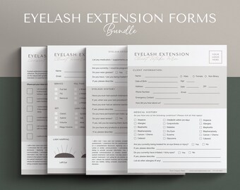 Eyelash Extension Forms Editable Lash Consent Template Lash - Etsy