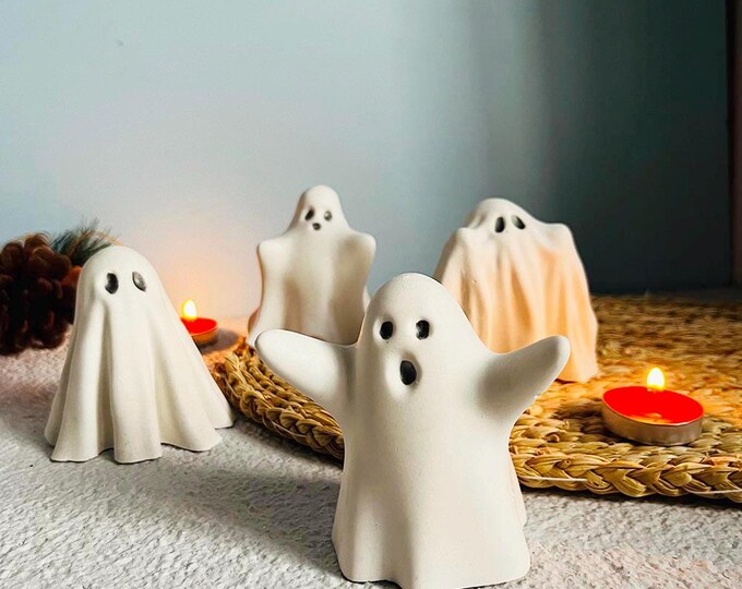 Jesmonite Ghost Candle Holder-halloween Ghost Decorations for Fall ...