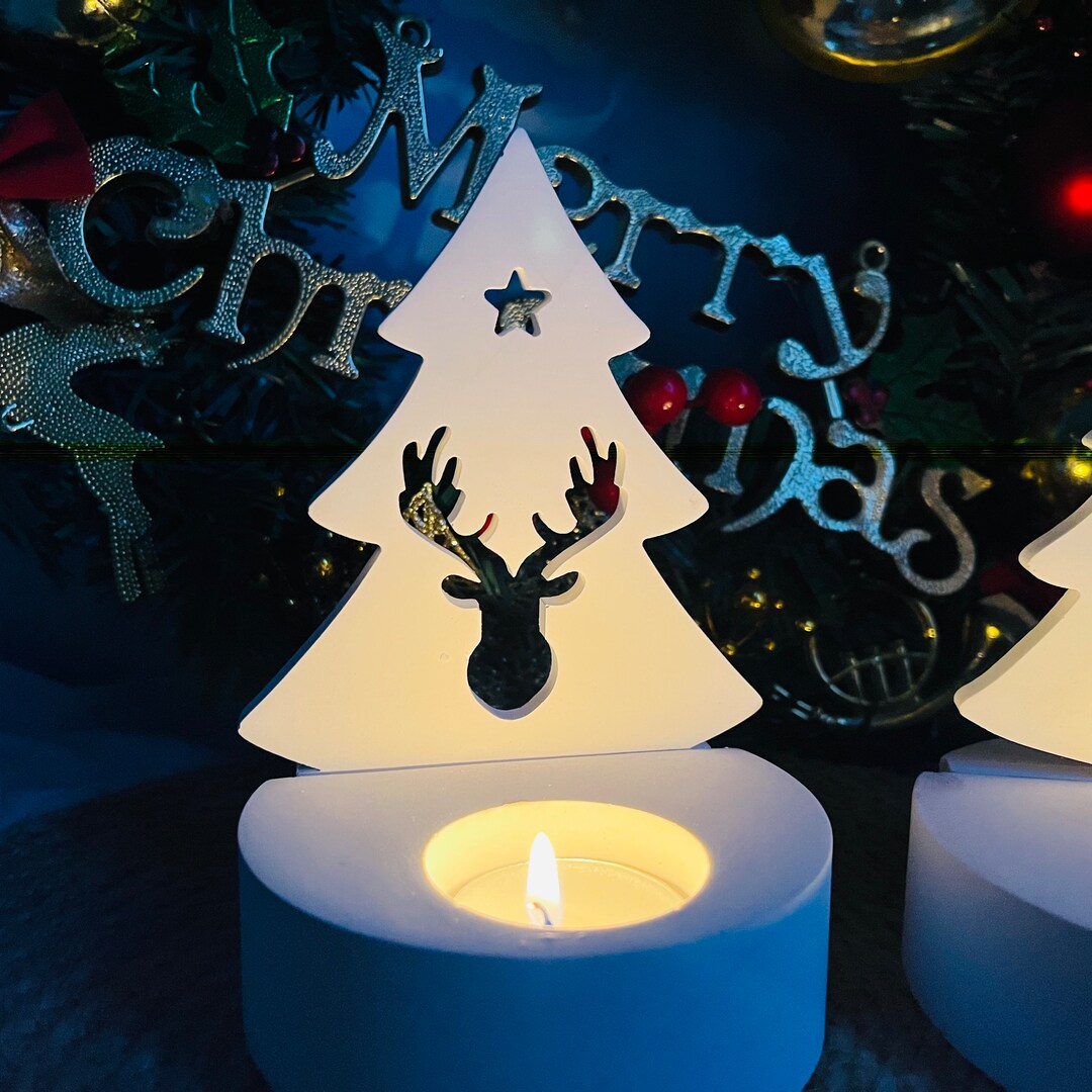 Silicone Mold , Reindeer Insert for Tea Light Holder , Christmas Deer ...