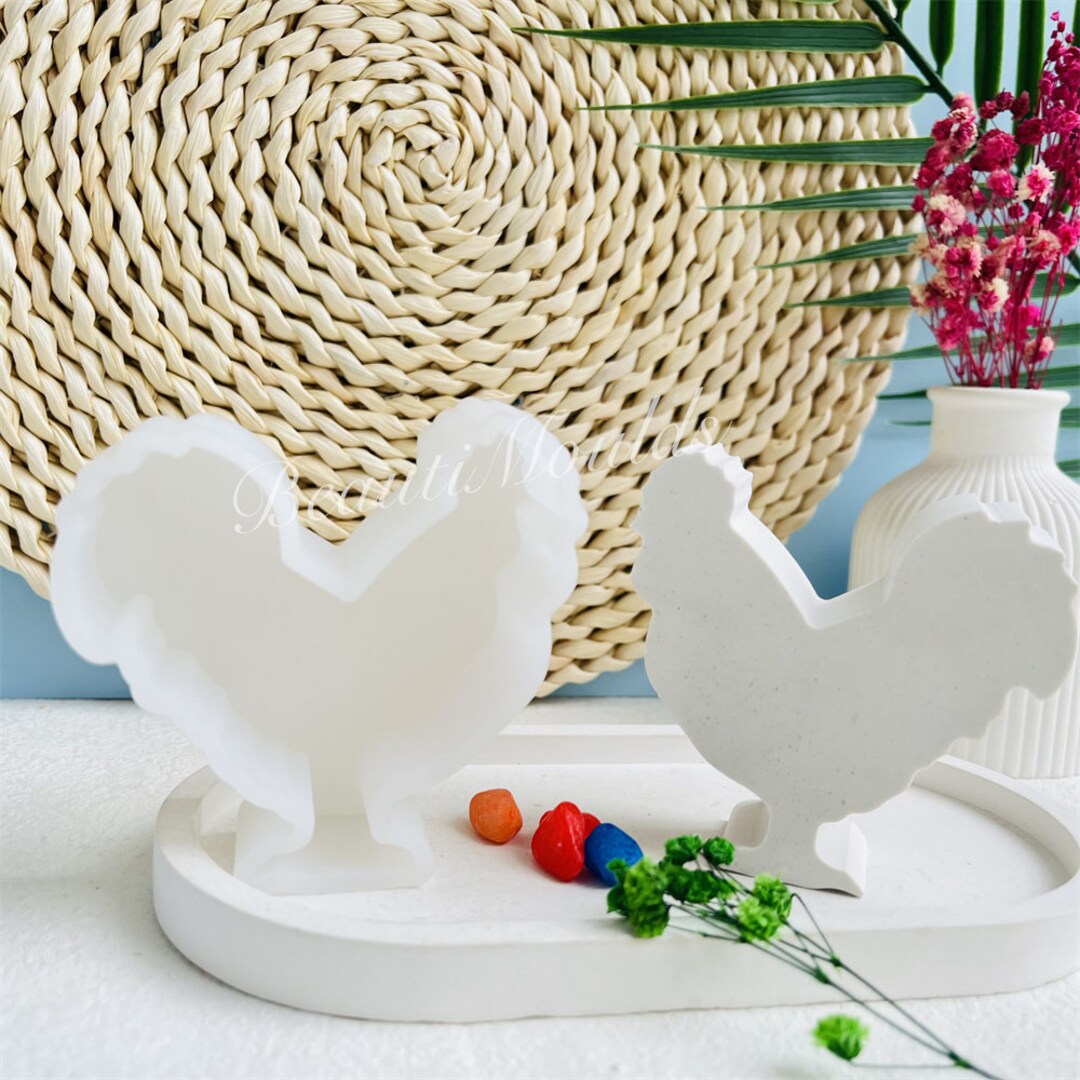 Cute Rooster Moulds, Chicken Home Decoration Silicone Mould ,DIY ...