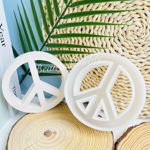 Silicone Peace LOGO Mould Peace Sign Mold, Home Decoration DIY Handmade ...