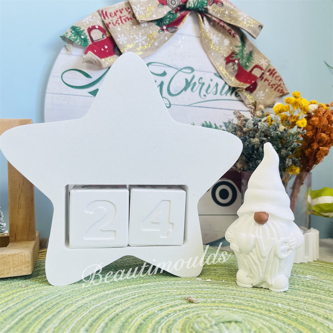 Silicone Mold , Advent Calendar Mold , Christmas Star, Christmas ...