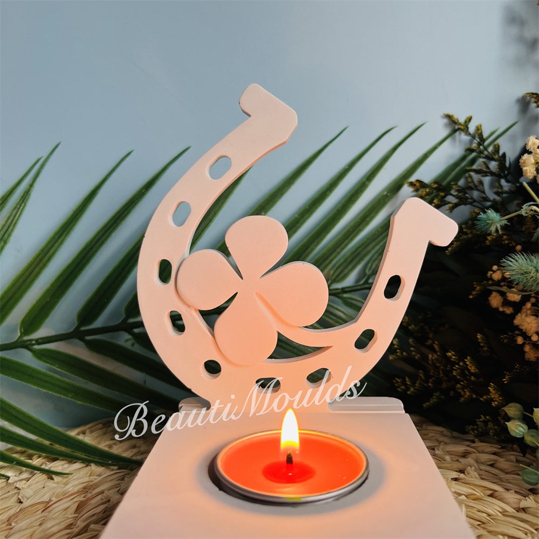 Silicone Mold , Lucky Horseshoe Insert for Tea Light Holder , Lucky ...