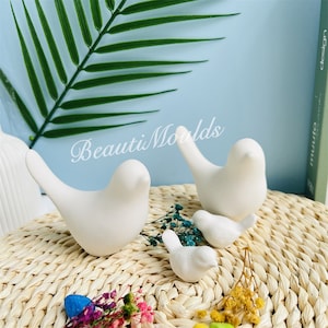 Cute Mini Bird Mould, Little Birds Silicone Mold, Epoxy Resin Cement ...
